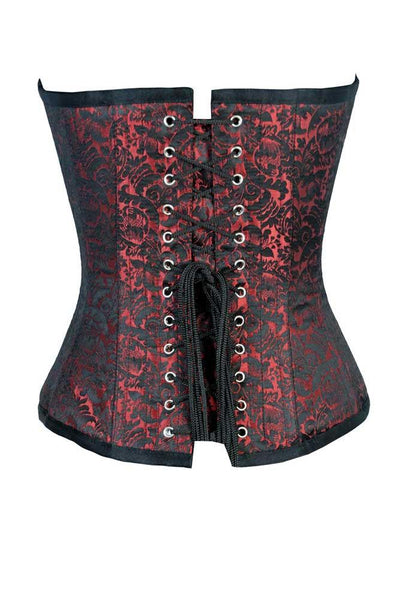 Giselle Overbust Corset- Red Brocade Busk Brocade Authentic Corset ...